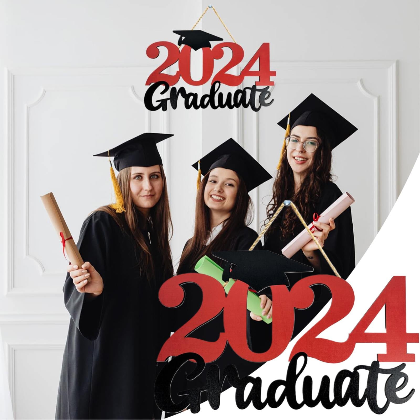 rollback 2024 Graduation Ornaments Wood Sign 2024 Graduation Photo ...