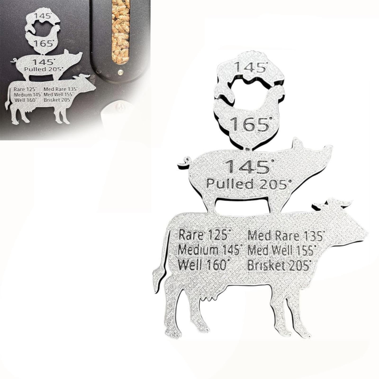 rollback Meat Temperature Magnet Pork Temperature Magnet Metal Grill ...