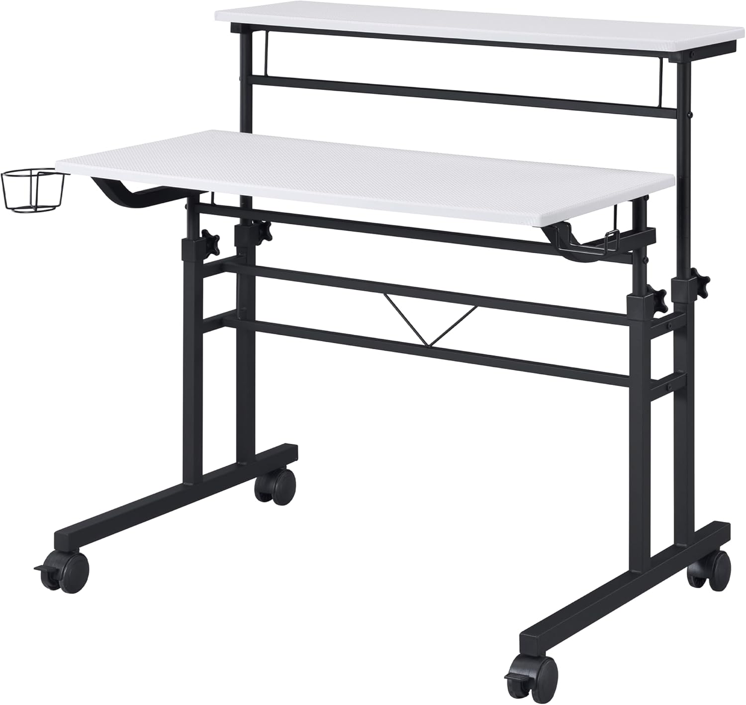 **rolling writing desk with height adjustable desktop and moveable ...