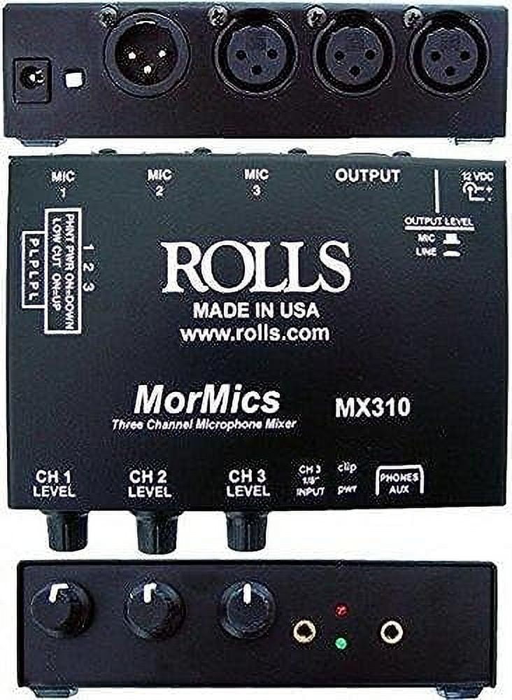 rolls, 3 3 Ch. Mic Mixer/Combiner (MX310) - Walmart.com
