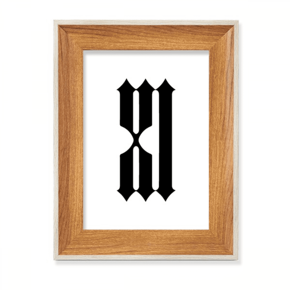 roman numerals eleven in black desktop wooden photo frame display ...