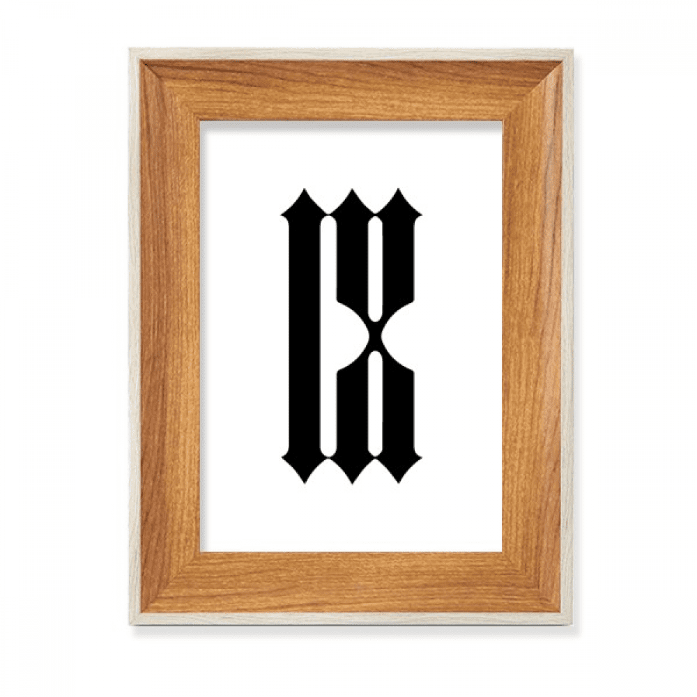roman numerals nine in black desktop wooden photo frame display picture ...