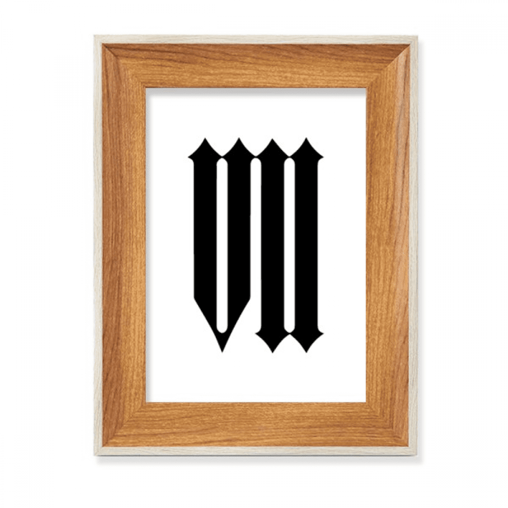 roman numerals seven in black desktop wooden photo frame display ...