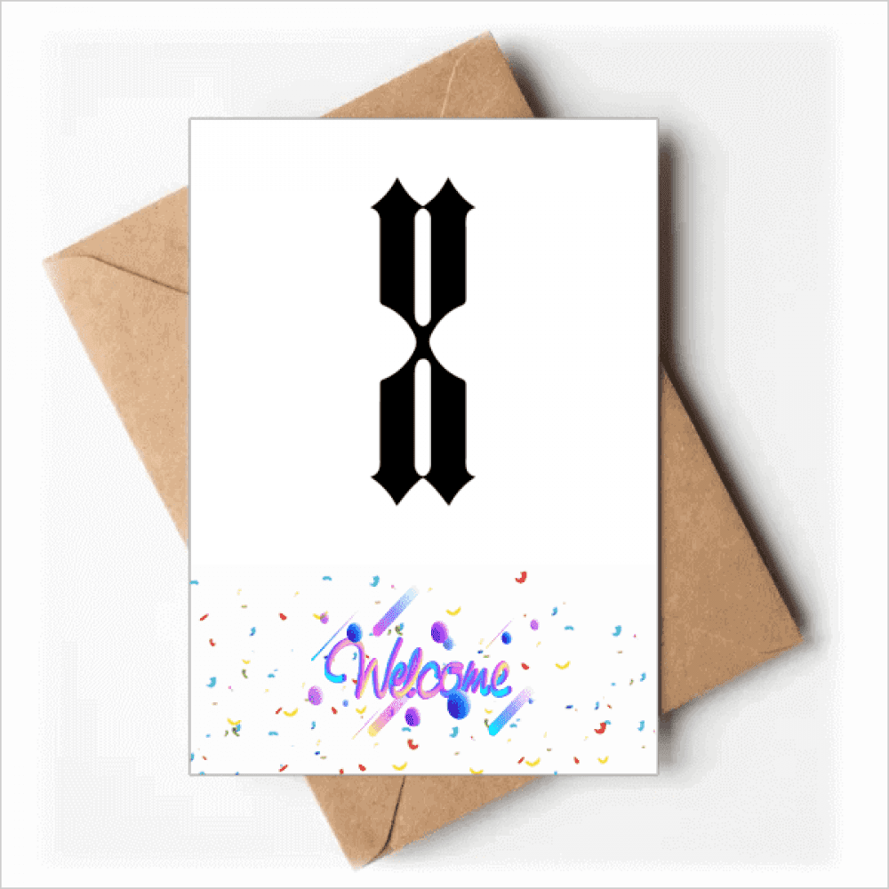 roman numerals ten in black Welcome Back Greeting Cards Envelopes Blank ...