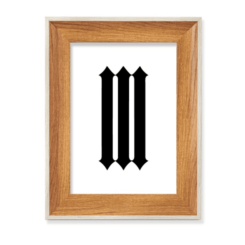roman numerals three in black desktop wooden photo frame display ...