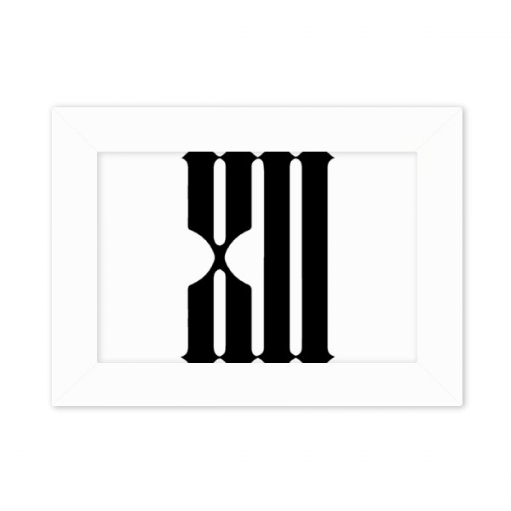 roman numerals twelve in black photo mount frame picture art painting ...