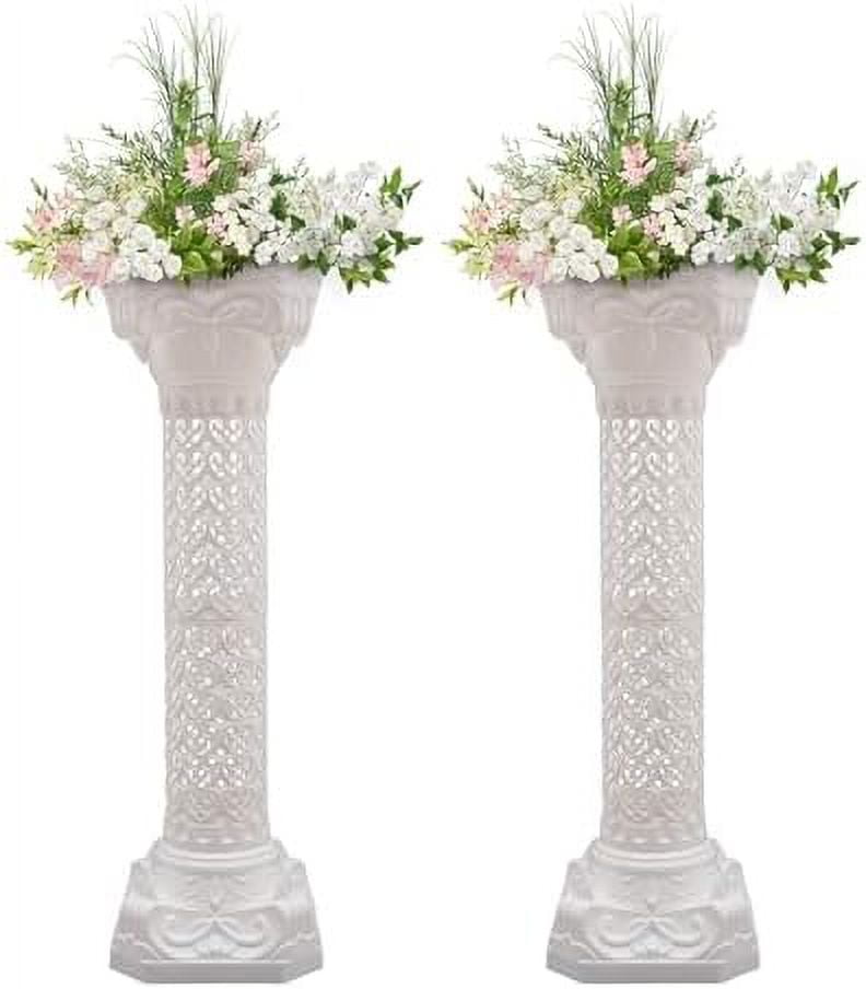 roman pillar, 2pcs plant stand greek column statue roman pillar wedding ...