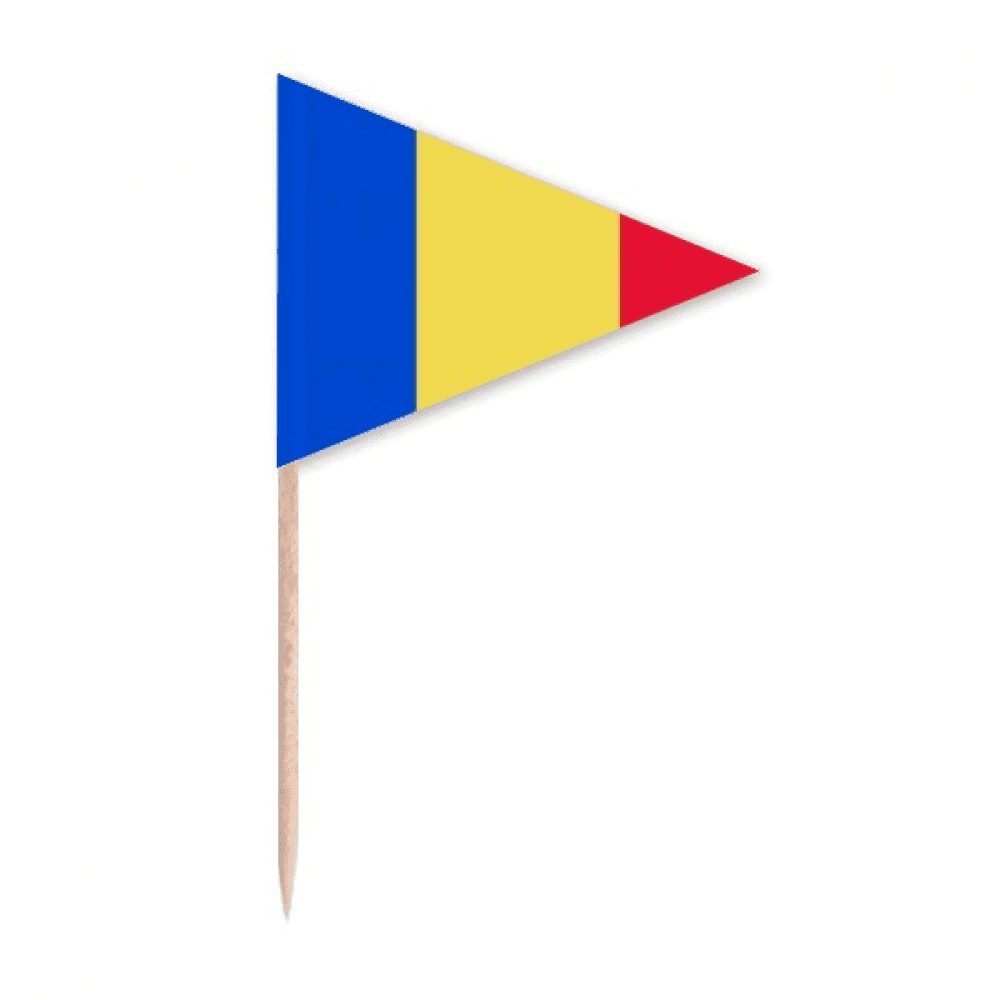 romania national flag eu country Toothpick Triangle Cupcake Toppers ...