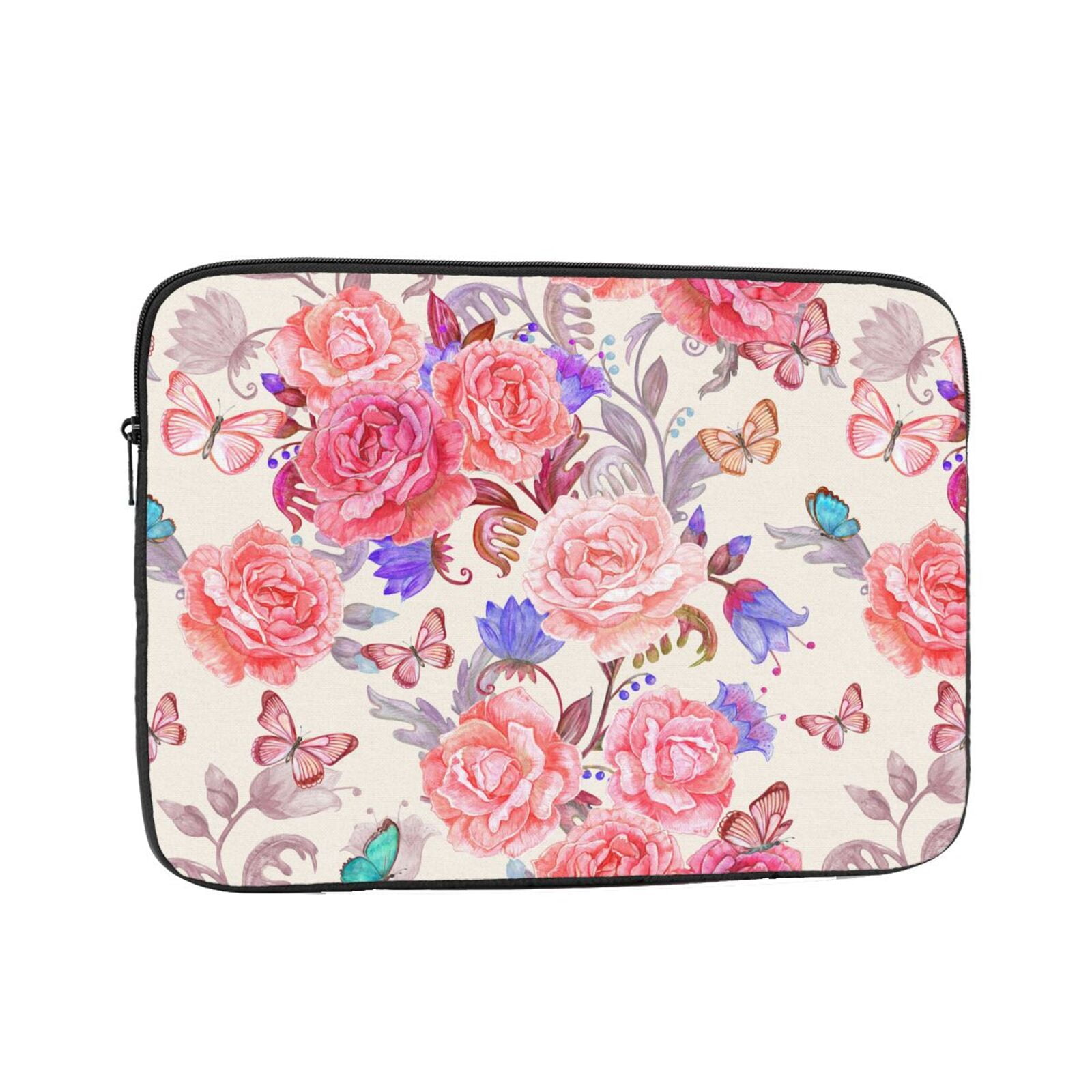 romantic roses Butterfly 17 inch Portable Laptop Sleeve Compatible with ...