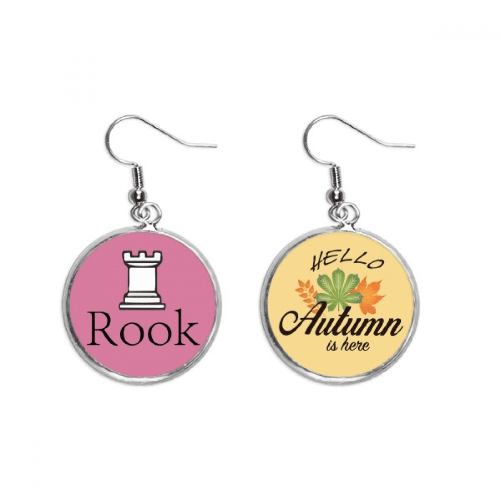 rook white word chess game earring dangle autumn earring jewelry ...