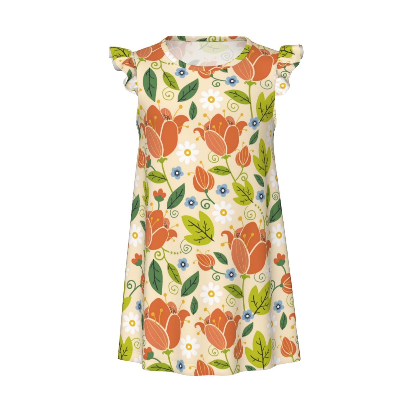 rose daisy Girls Nightgowns, Pajamas for Girls, Soft Flutter Short ...