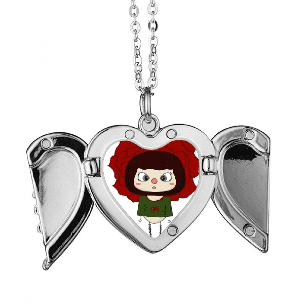 rose love red romance leave beauty uu angel wings necklpendant fashion ...