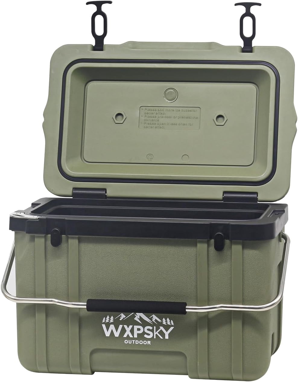 Rotomolded Cooler, 27Qt Hard Cooler with Heavy Duty Handles, Drain ...