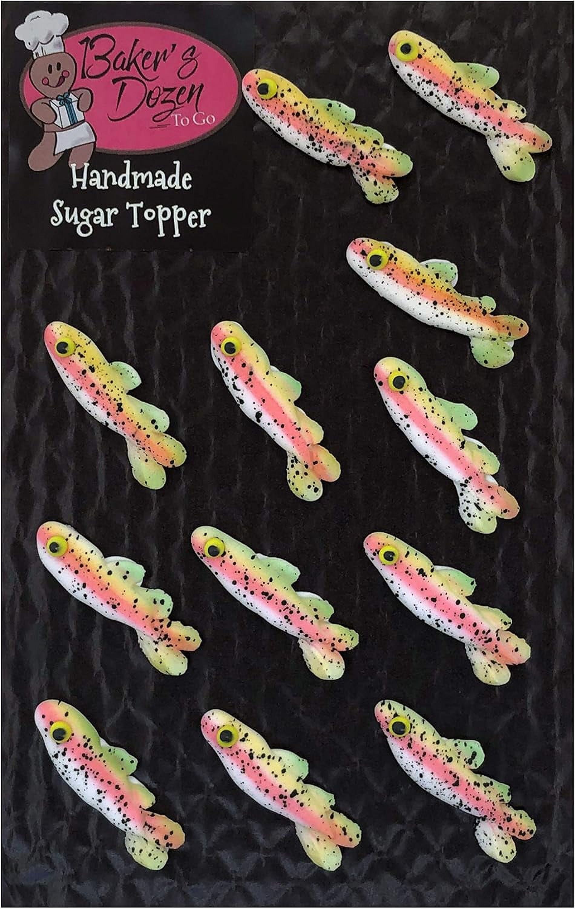 rou Fishing Pack- 12 pcs Edible Icing Cake Decoraion opper by ...