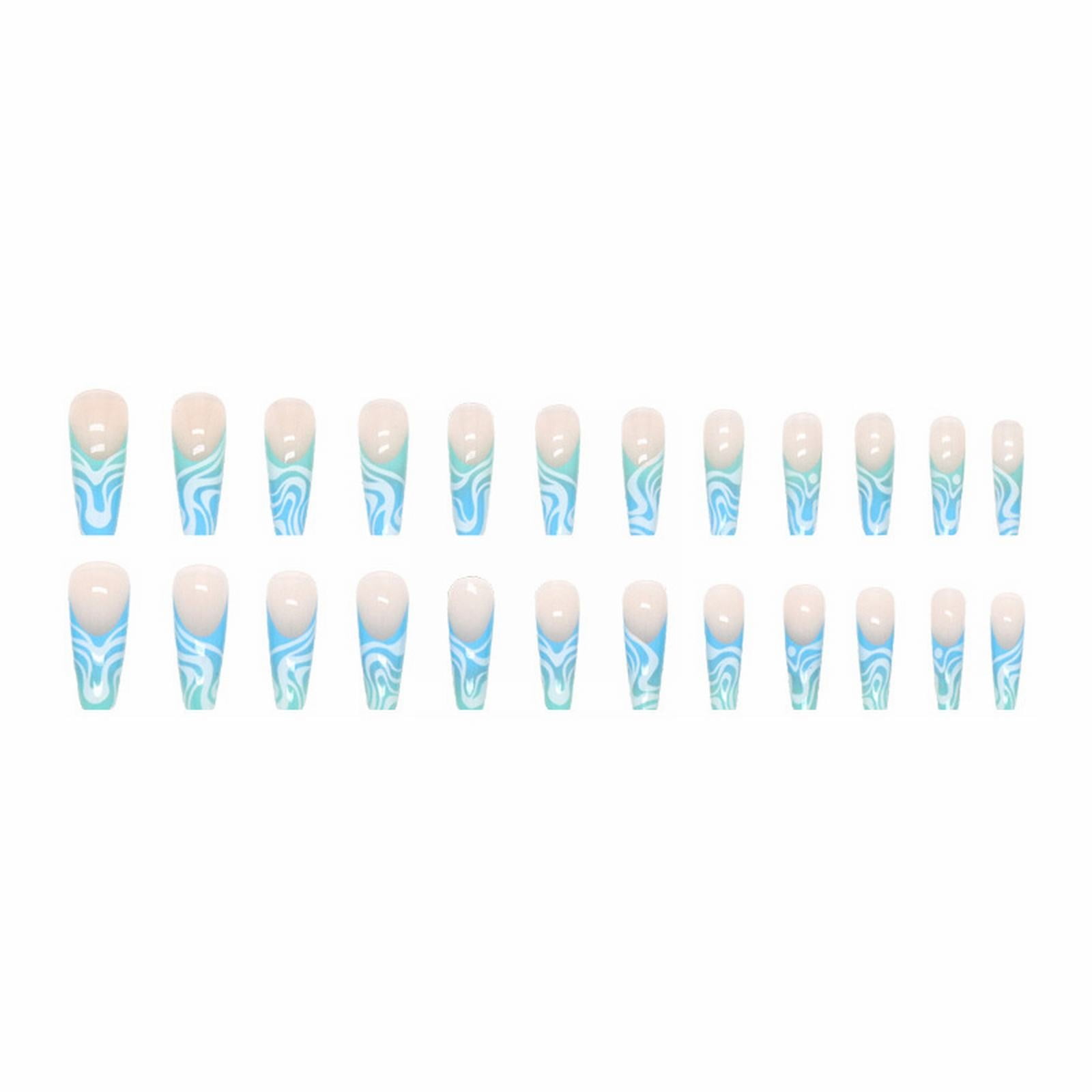 round Short Gel Nail Tips Clear Nail Tips for Acrylic Nails Coffin Long ...