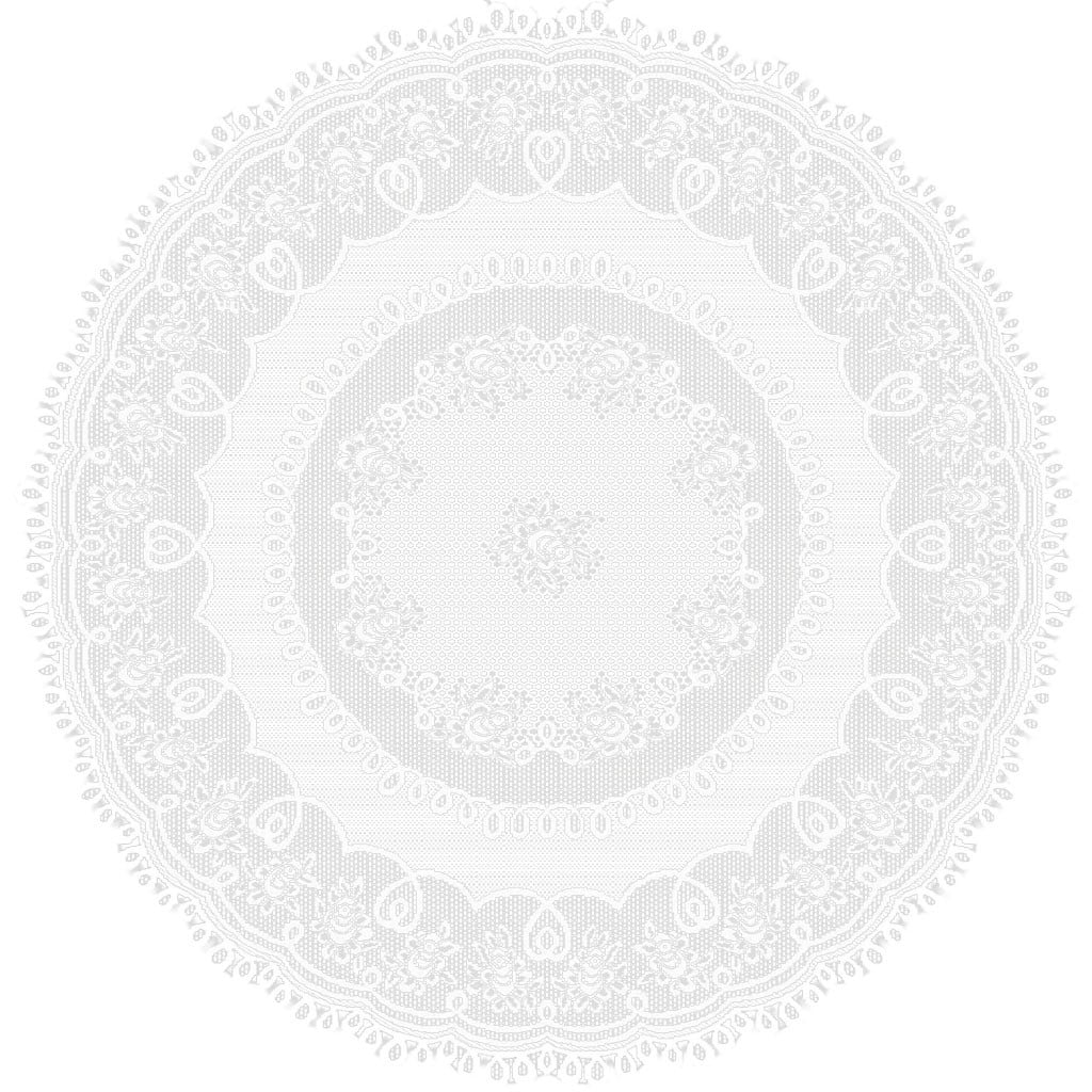 round Spandex Tablecloth Oval Tablecloths 52 X 70 White or Cream Lace ...