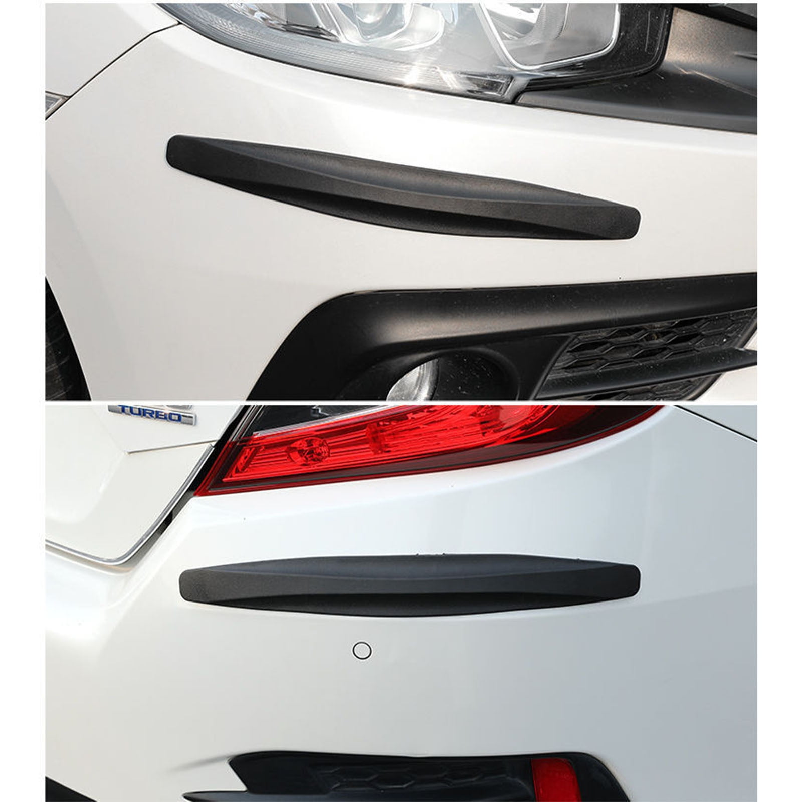 rourlinge Front And Rear Collision Strip Carbon Fiber Stripe Protection ...