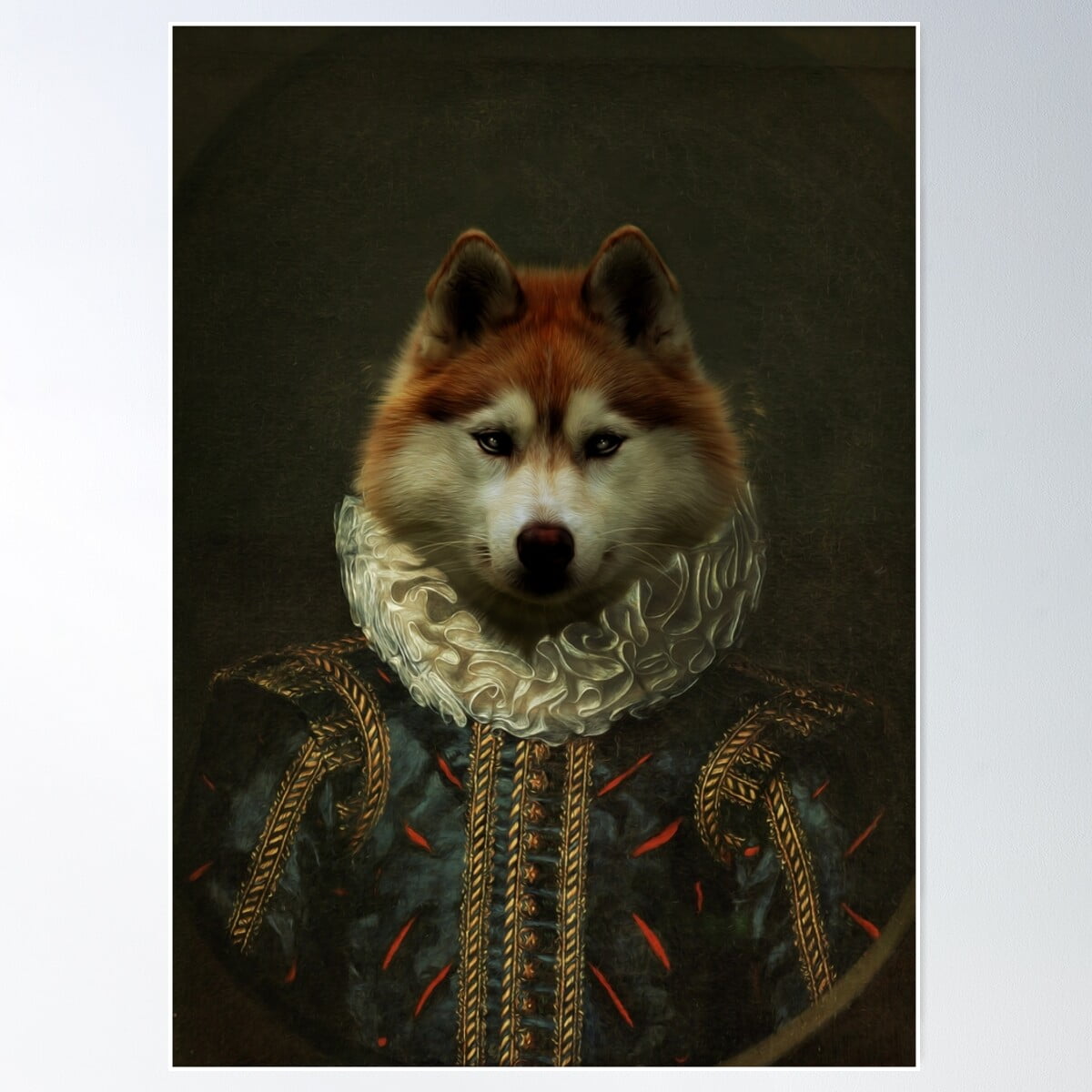 royal dog portraits shiba , shiba inu portrait painting, Royal dog ...