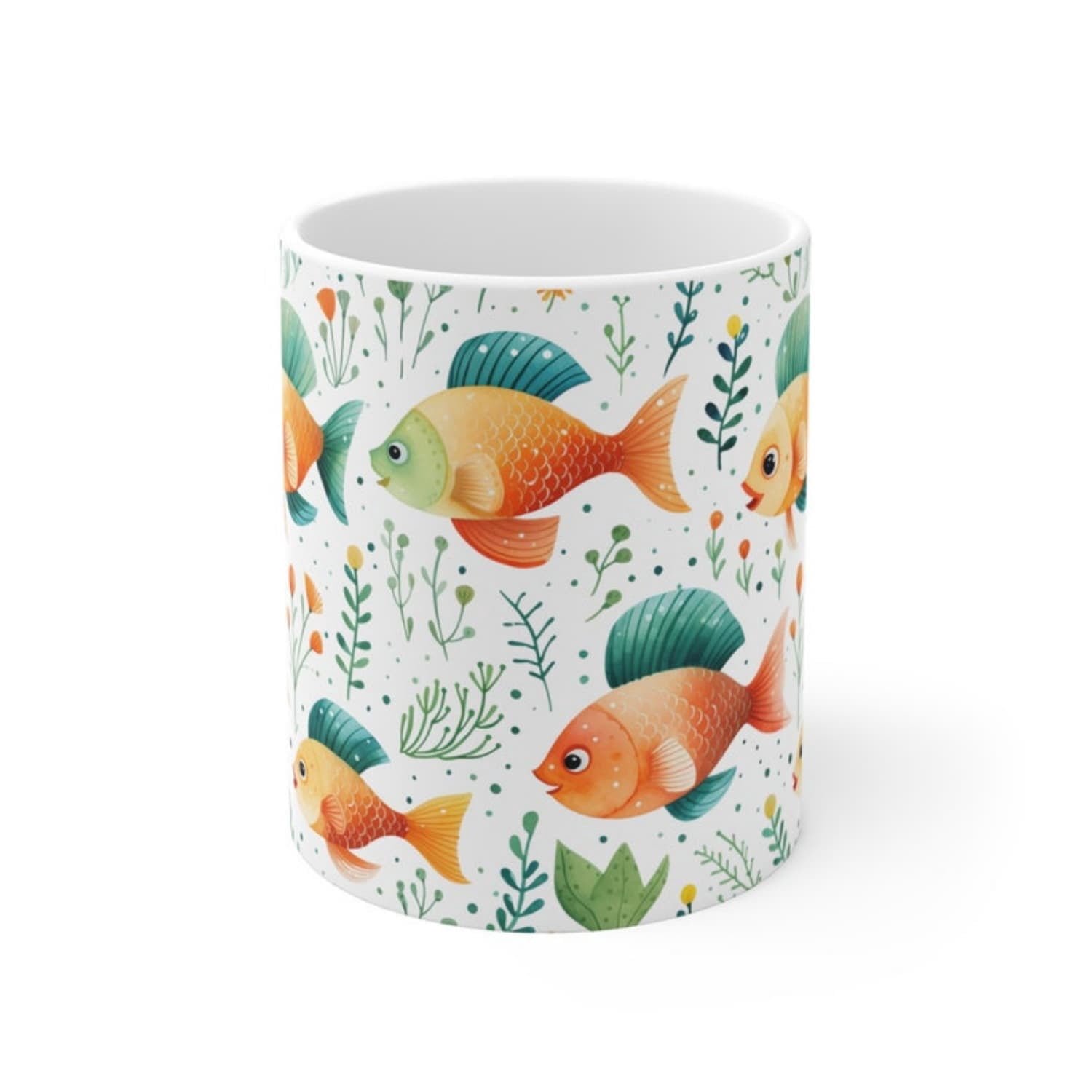 rtoon Fish Ceramic Mug Whimsil Undersea Art, oz. - Walmart.com