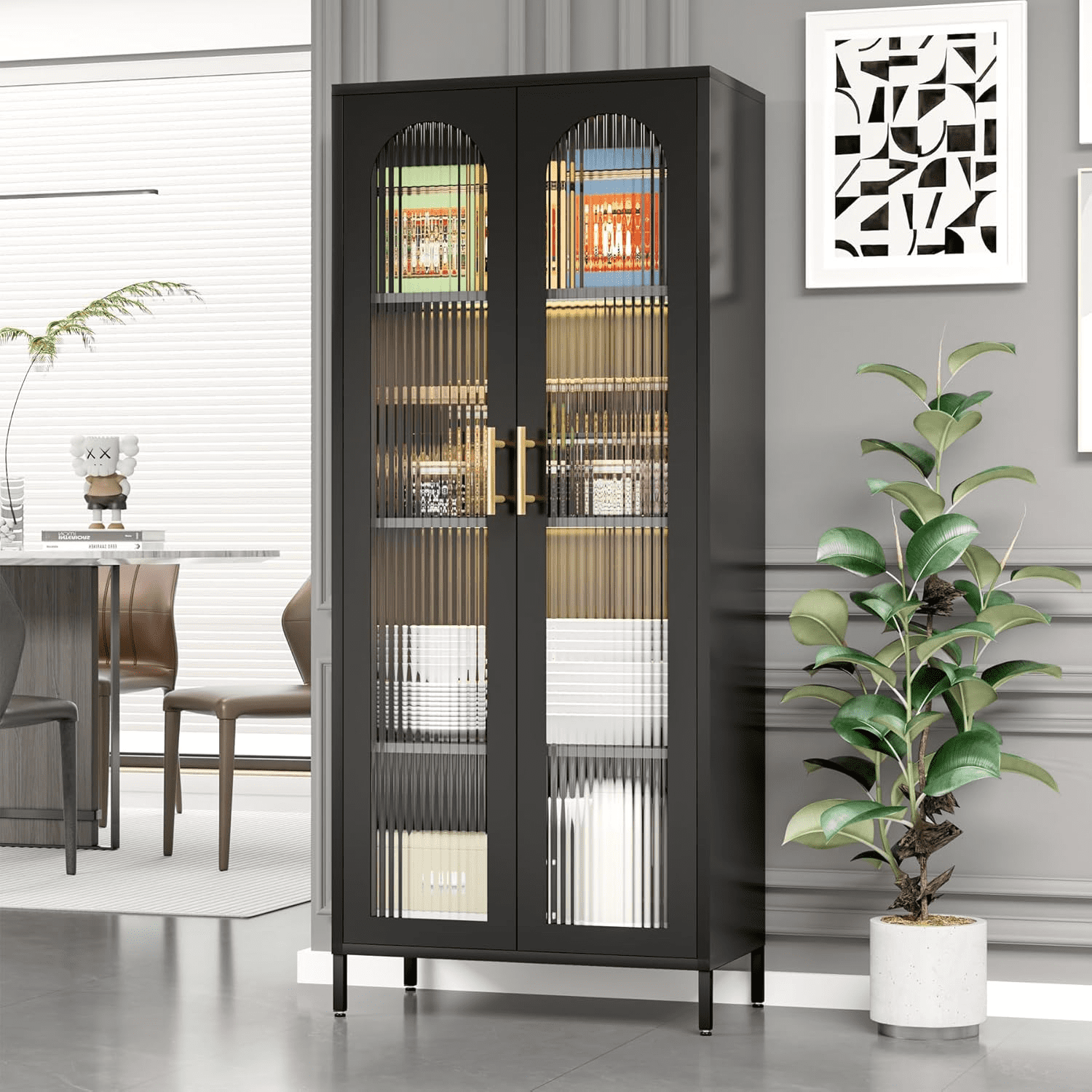 rtuicvn Bathroom Wall Cabinet Metal Medicine Cabinet with Glass Doors ...