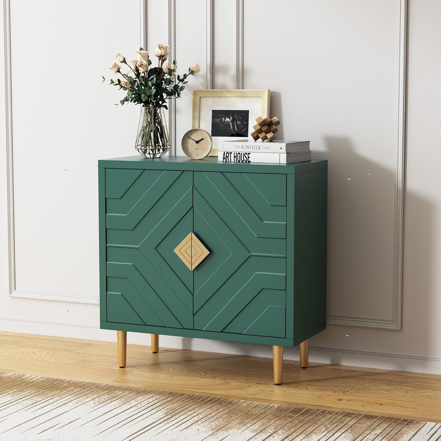 rtuicvn Sideboard Storage Cabinet with 2 Doors Accent Cabinet with ...