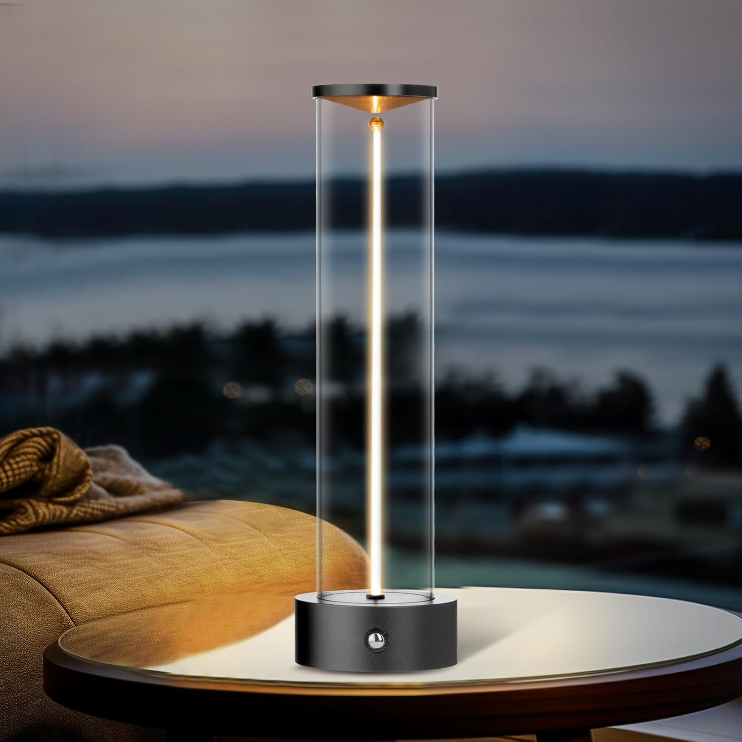 dxynlzq Cordless Portable LED Table Lamp， Rechargeable Battery Operated ...