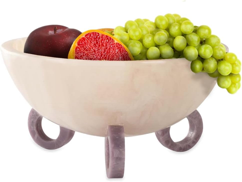rtyvcg Fruit Bowl for Kitchen Counter 9" Resin Decorative Bowl ...