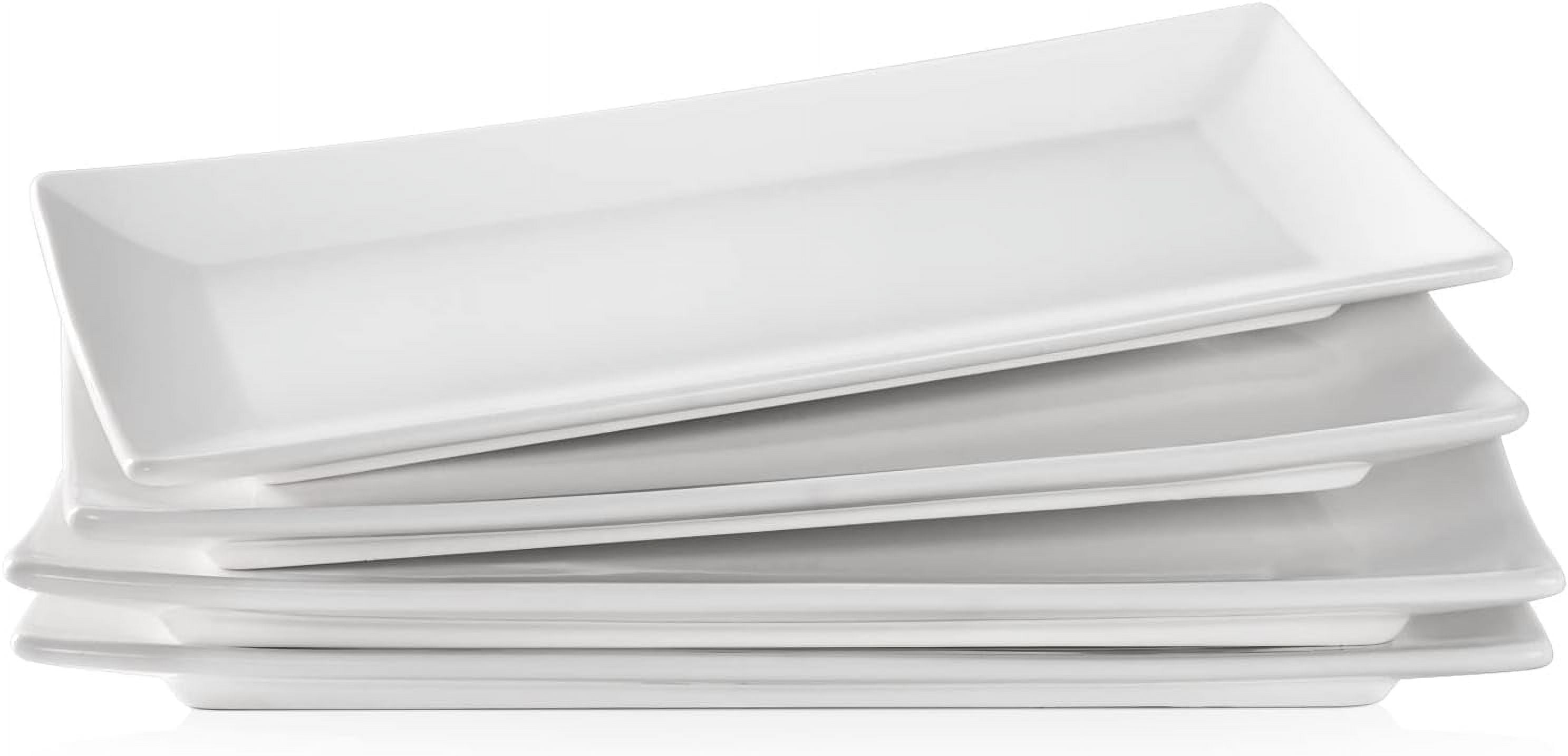 rtyvcg Serving Platter White Rectangle Serving Plate 10 Inches Sushi ...