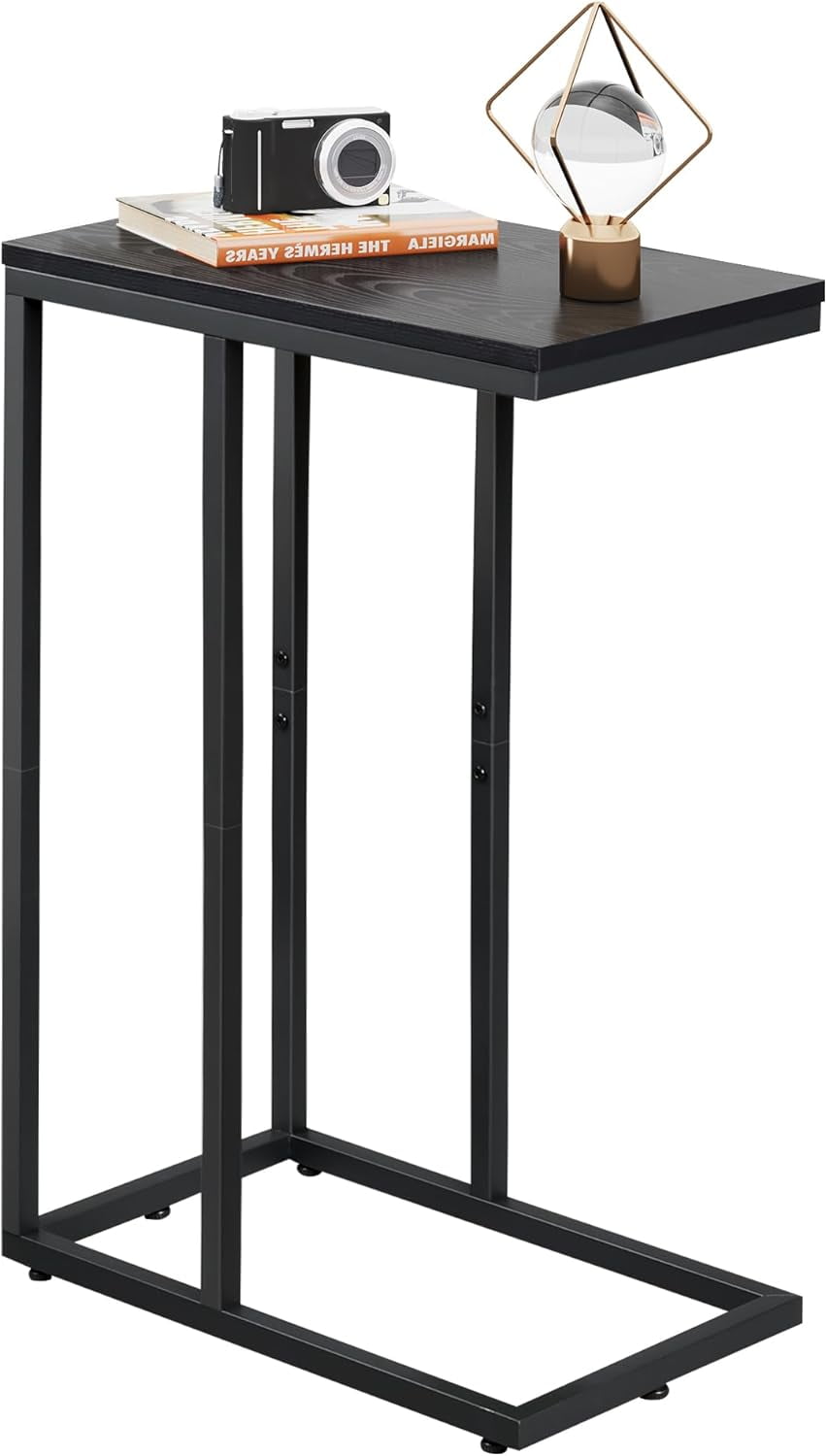 rtyvcg Tall C Shaped End Table 28 Inches High Small Side Table for Sofa ...