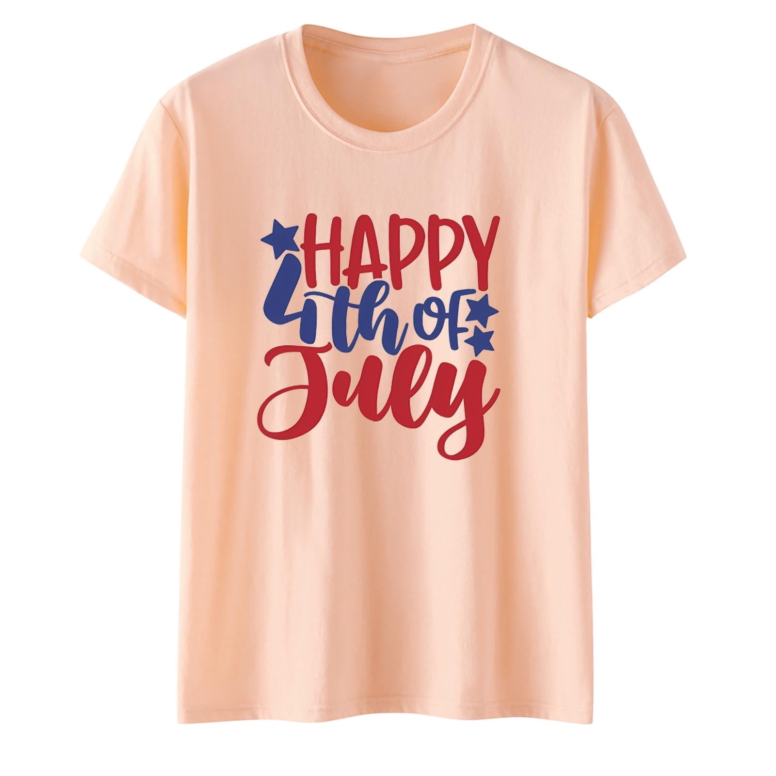 ruchs Women's Independence Day Happy Printed Pattern Short Sleeve Women ...
