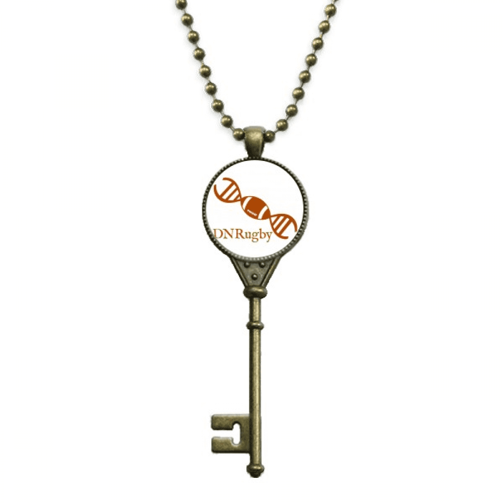 rugby combination double helix key necklace pendant tray embellished ...