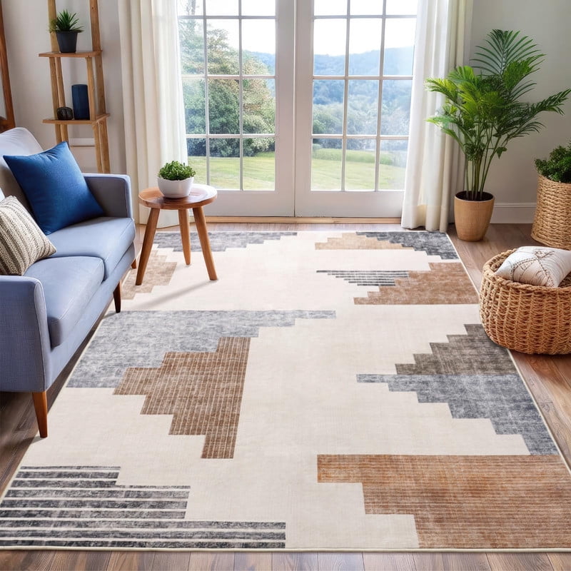 rugs for bedroom 5x7 Geometric Abstract Area Rug for Living Room ...