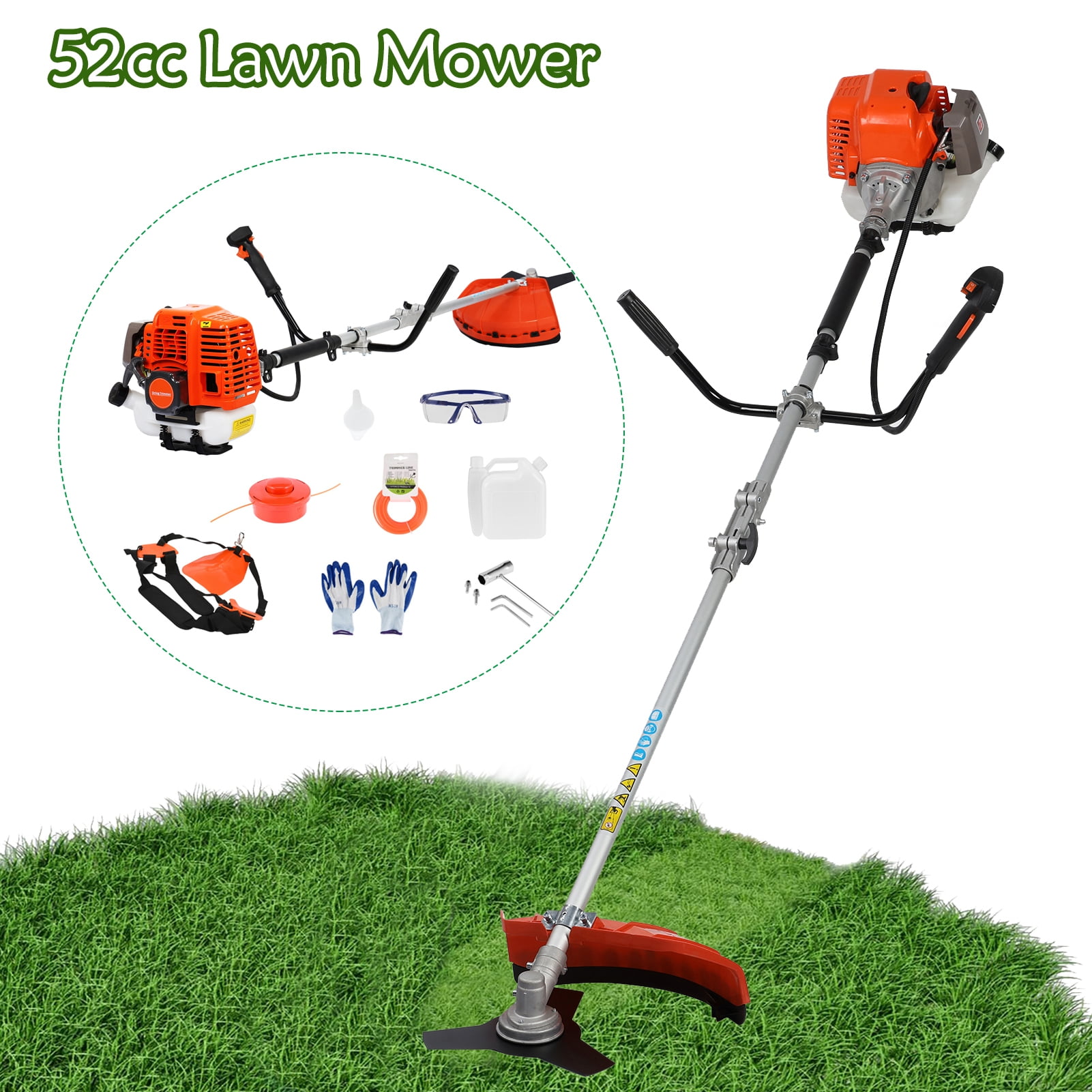 ruhuadgb 52cc Weed Wacker Gas Powered,Gas String Trimmer, 2 in 1 ...