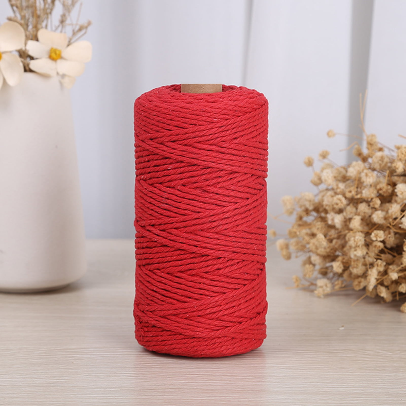 ruhuadgb Craft Thread Breathable 1 Roll Colorful Macrame Cotton Cord ...