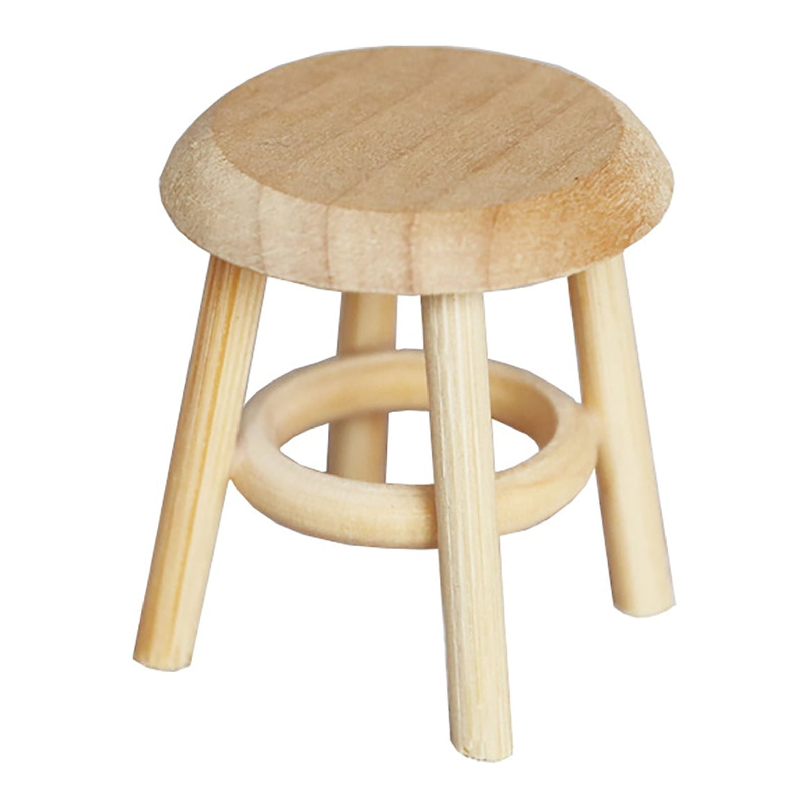 ruhuadgb Stool Lightweight Mini DIY 1:12 Miniature Dollhouse Stool for ...