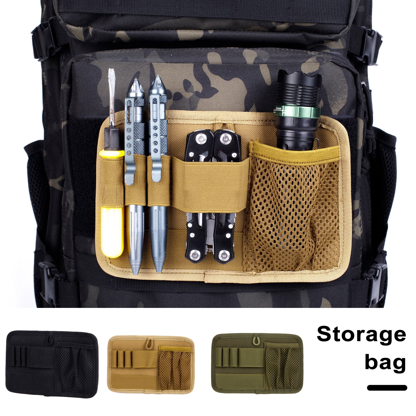 ruhuadgb Tool Storage Bag Sticky Board Insert Toolkit Expansion Portable Compartments ...