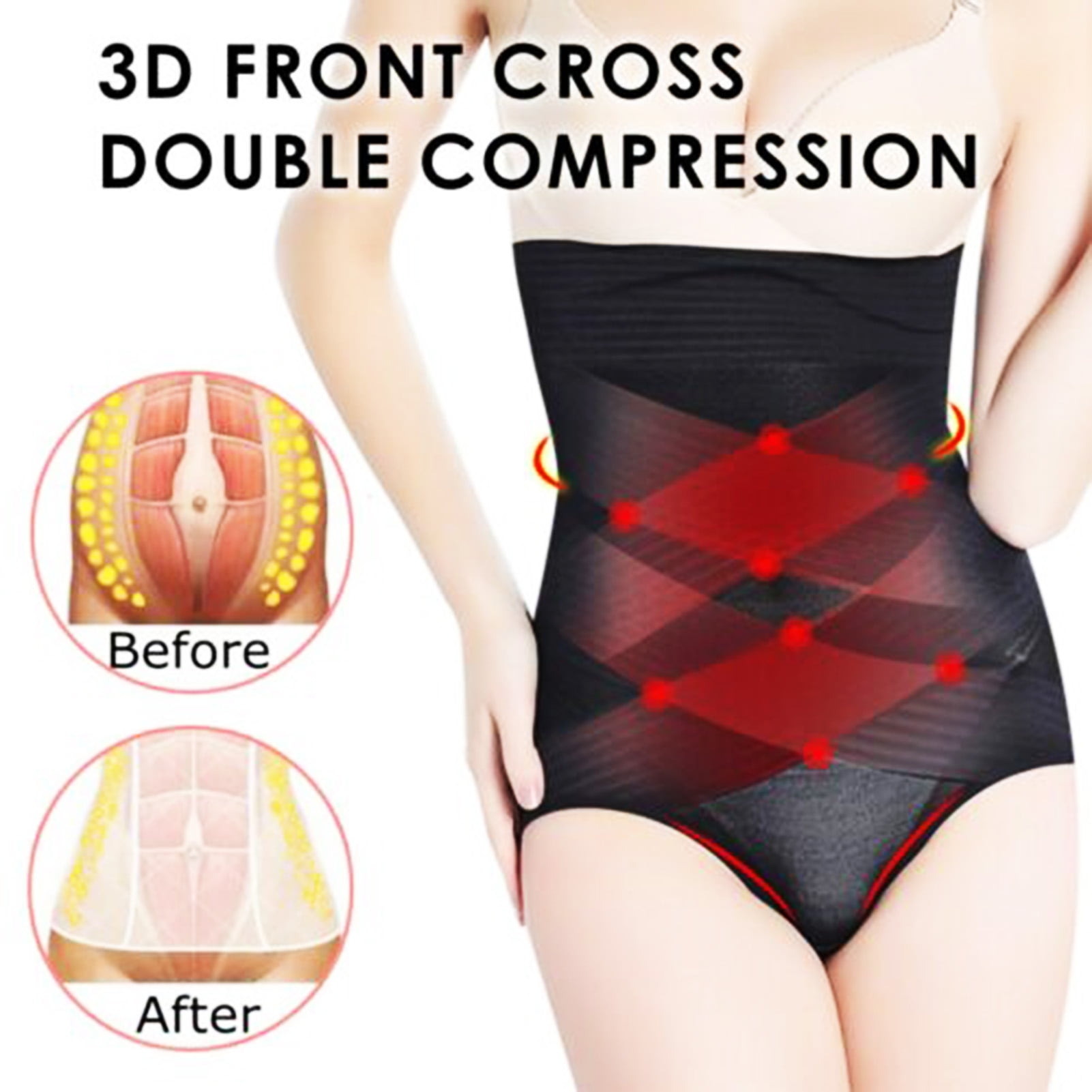 ruhuadgb Women High-waist Postpartum Belly Pants Cross Compression Body Shaping Briefs - Walmart.com