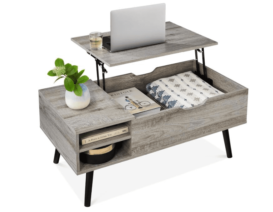 ruiyouqin Lift Top Coffee Table, Wooden Mid-Century Modern ...