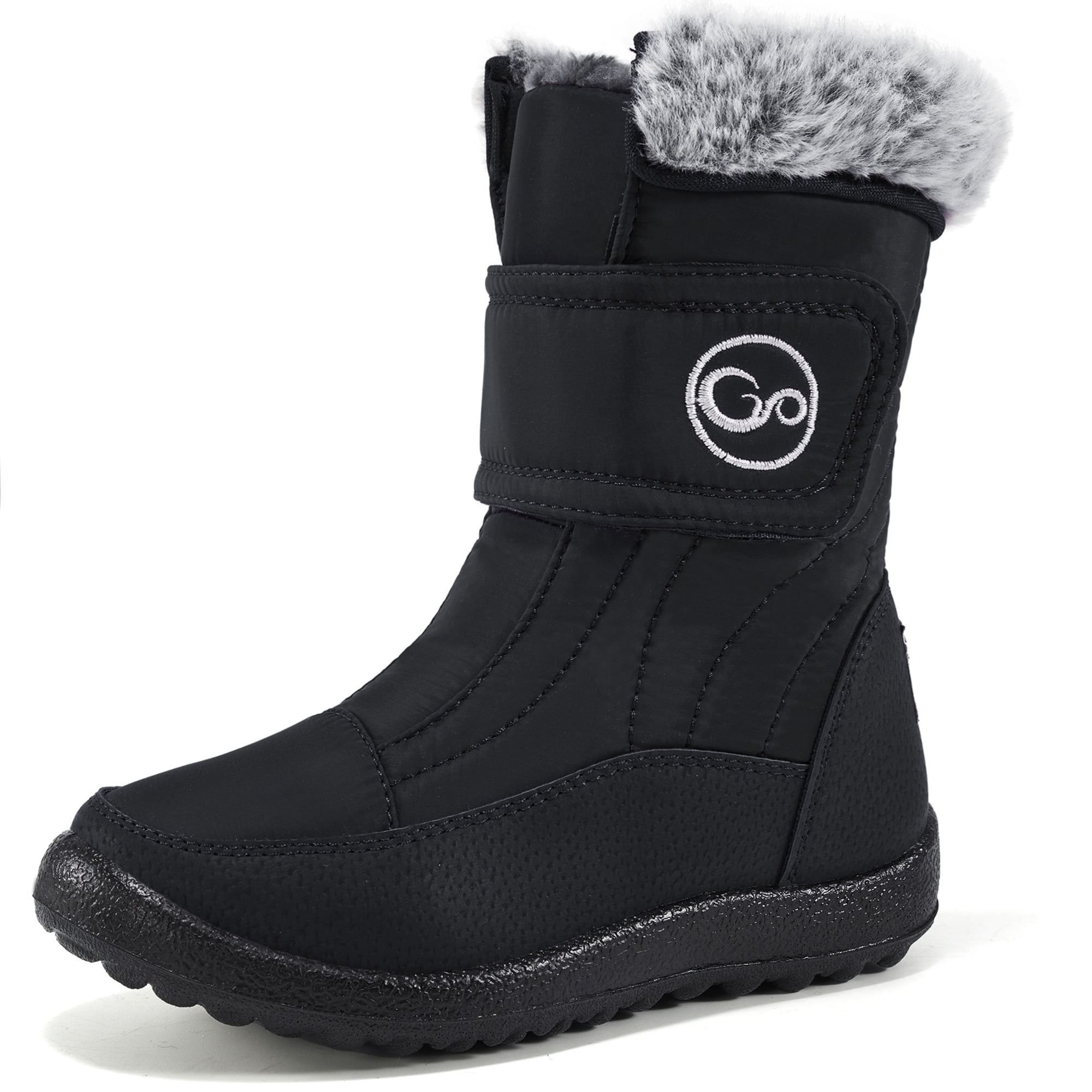 Ecetana Girls Boys Kids Snow Boots Waterproof Slip Resistant Outdoor ...