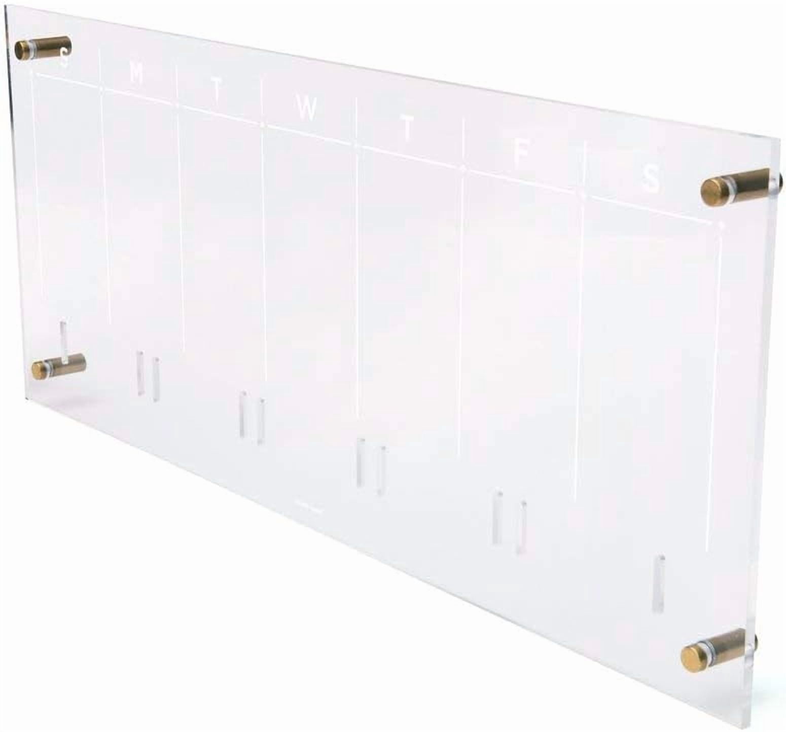 russell+hazel Acrylic Weekly Wall Calendar, Clear and Gold-Tone ...