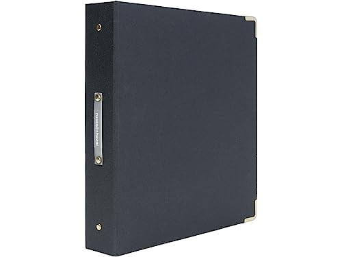 russell+hazel Onyx Bookcloth Signature 3-Ring Binder, 10.75” x 12 ...