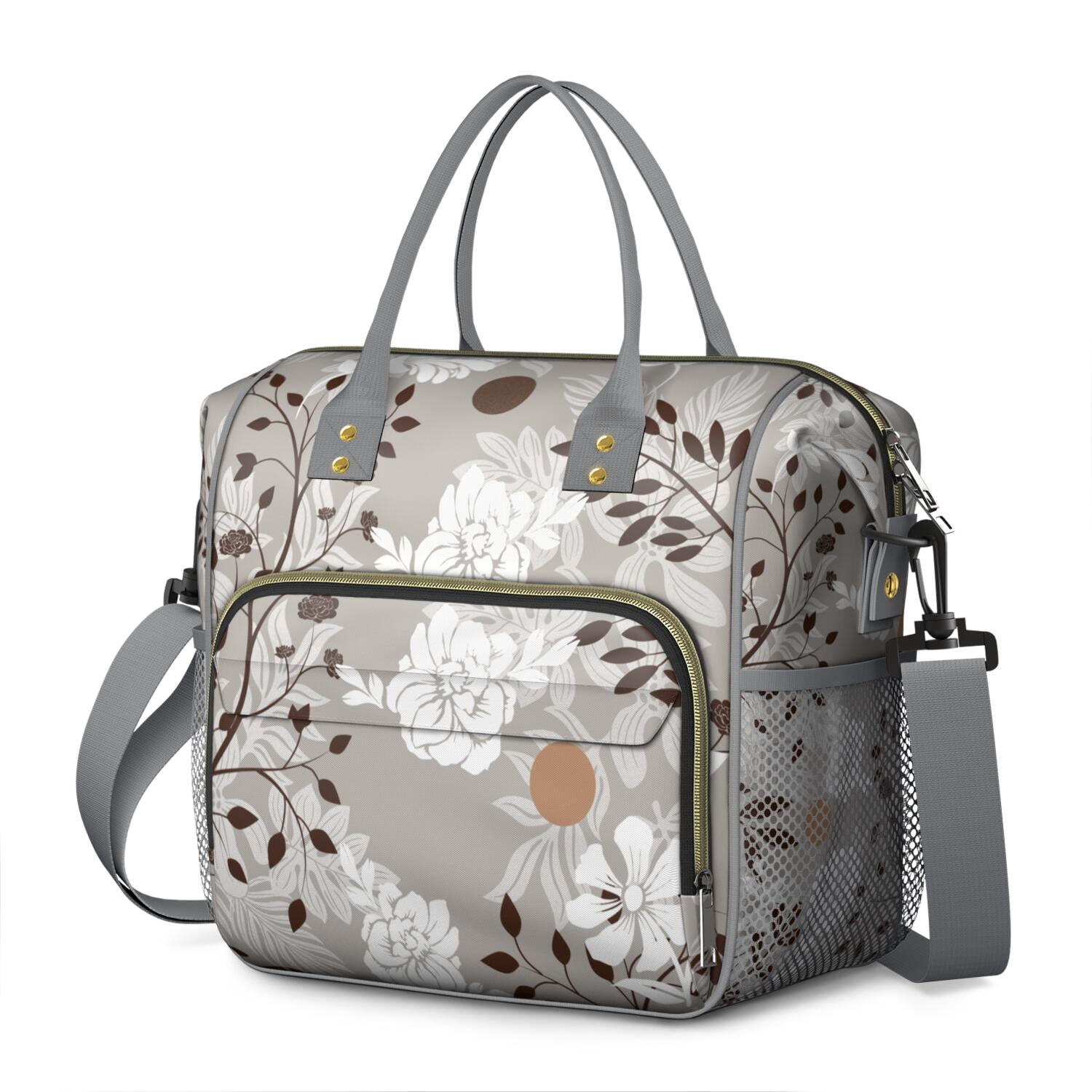 rustic Print Insulated Lunch Bag Large Lunch Box Reusable Lunch Tote ...