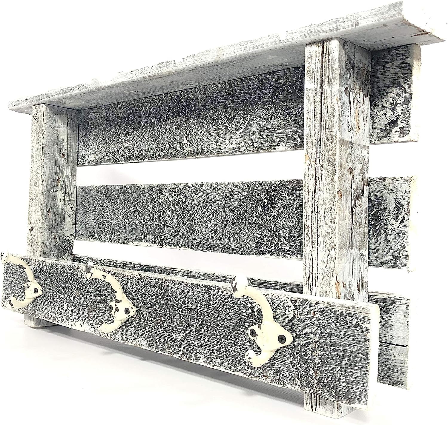 | rustic wood farmhouse shelf with white wash - Walmart.com