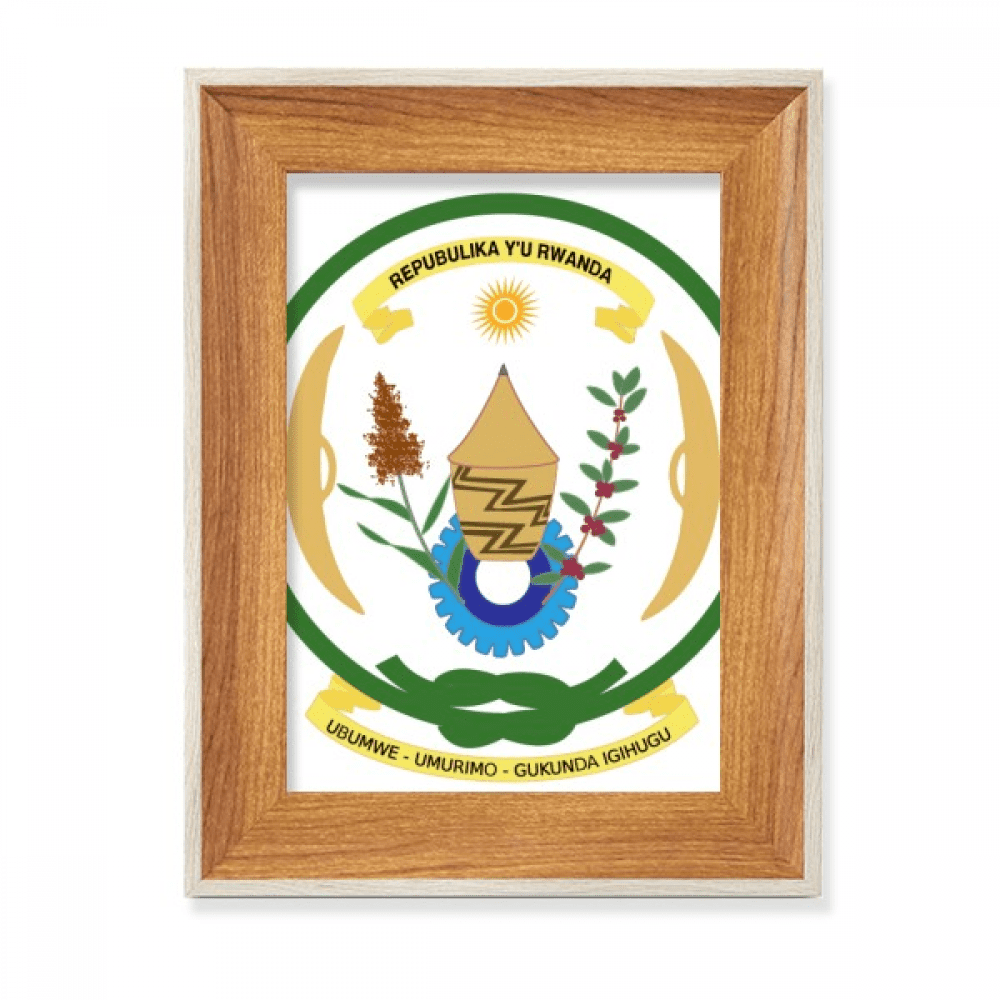 rwanda afnational emblem desktop wooden photo frame display picture art ...