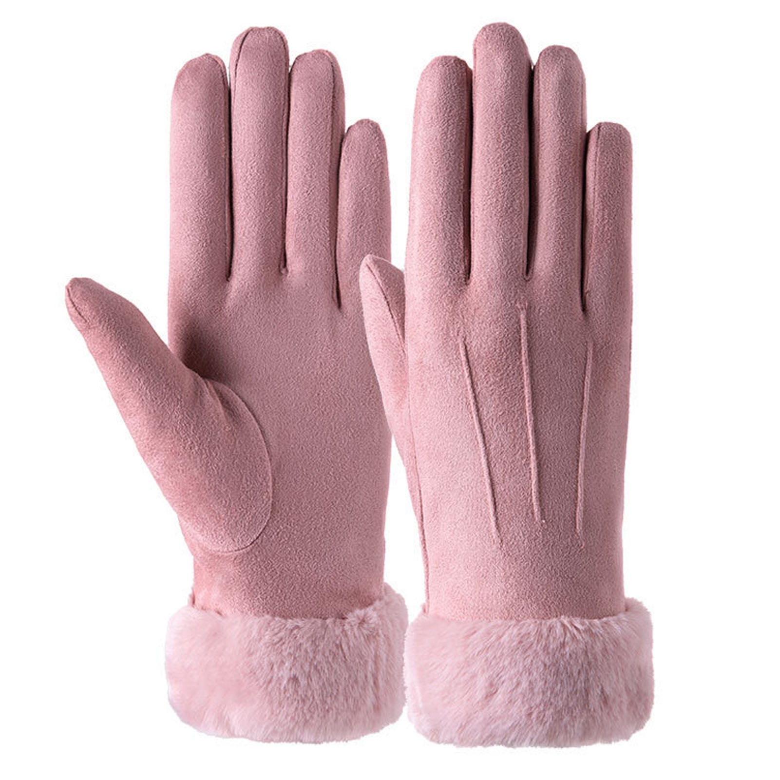 Rygai 1 Pair Women Gloves Touchscreen Full Finger Thickened Plush rygai-1-pair-women-gloves-touchscreen-full-finger-thickened-plush