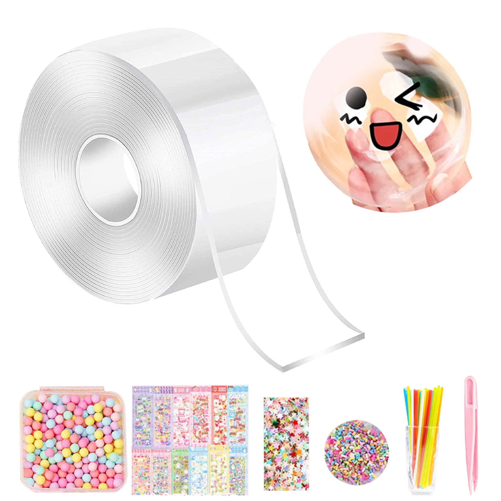 rygai 1 Set Nano Tape Bubbles with Color Faux Pearls Entertainment ...