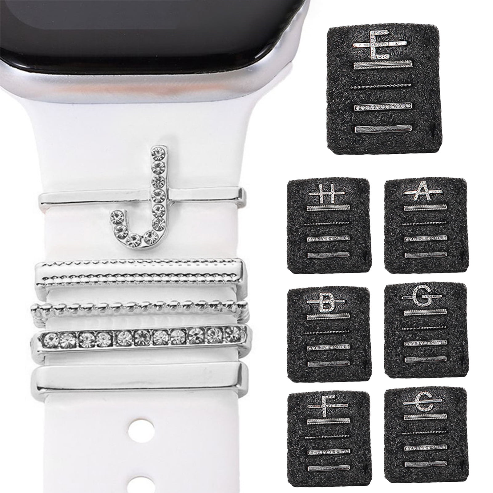 rygai 5Pcs/Set Watch Band Loop Multi-styles Silver Color Charm Gift ...