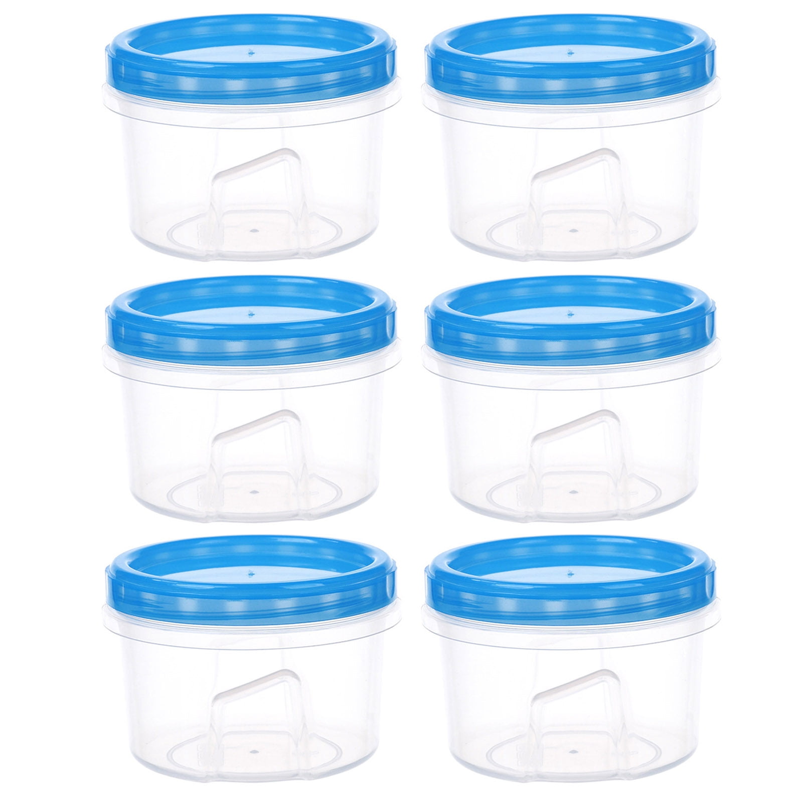rygai 6 Pcs Storage Containers Crisper Box with Lid Stackable ...