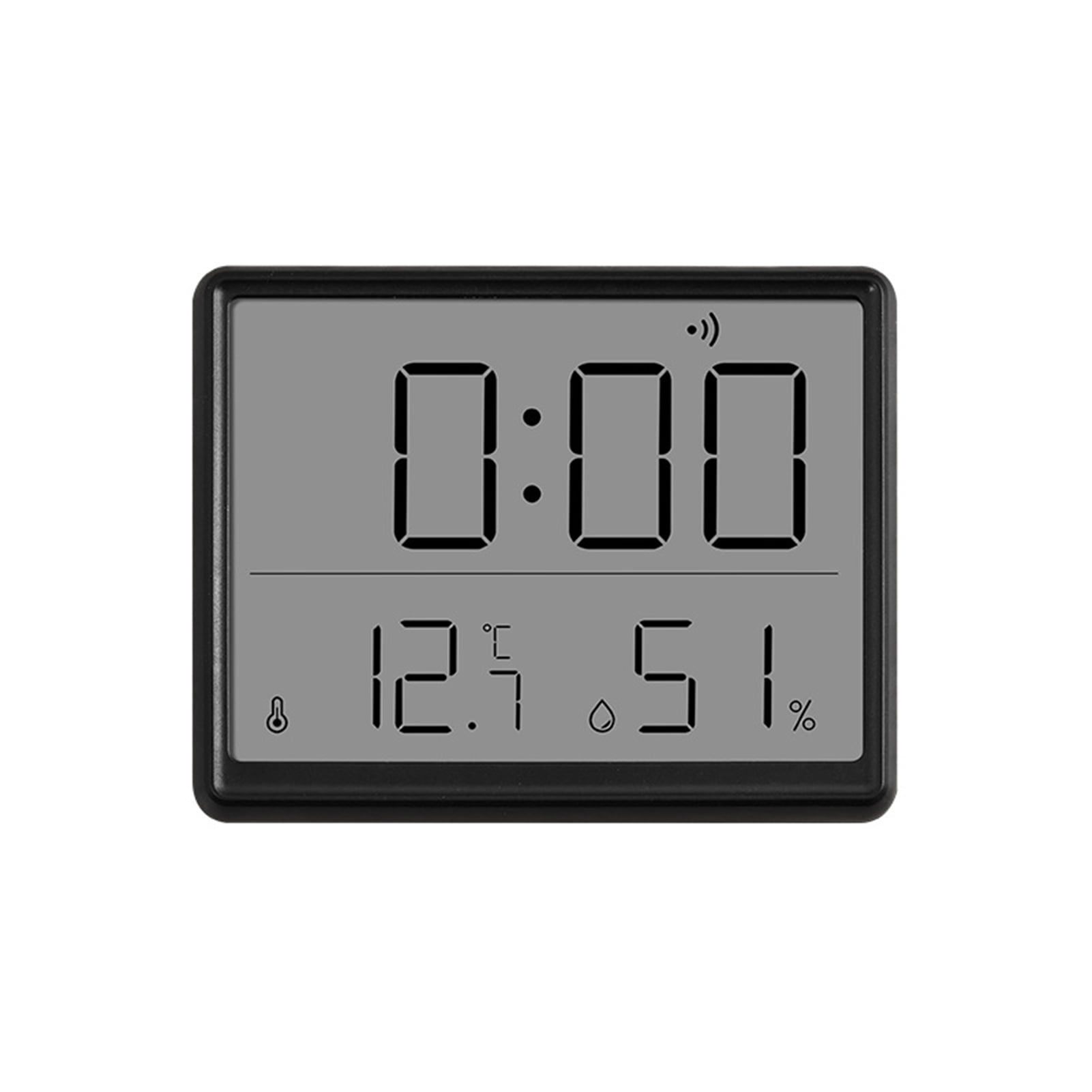 rygai LCD Digital Alarm Clock Modern Easy Read Humidity Temperature ...