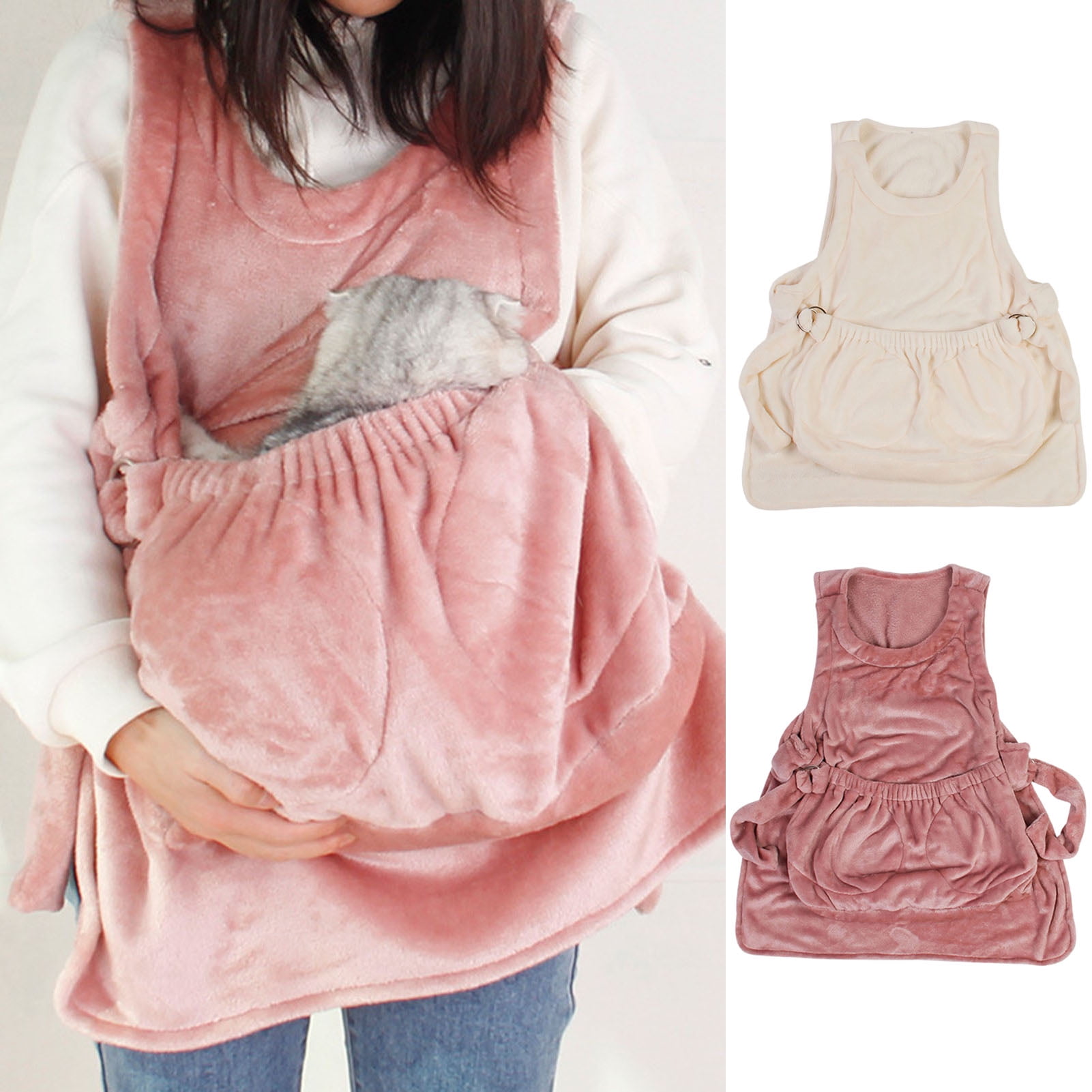 rygai Pet Apron Carrier Super Soft Adjustable Double Pocket Reinforced ...